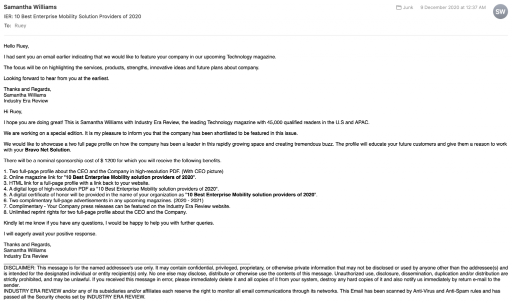 Almost Fall Into Tech PR Scam - Tech PR Site You Should Avoid - Bravo ...